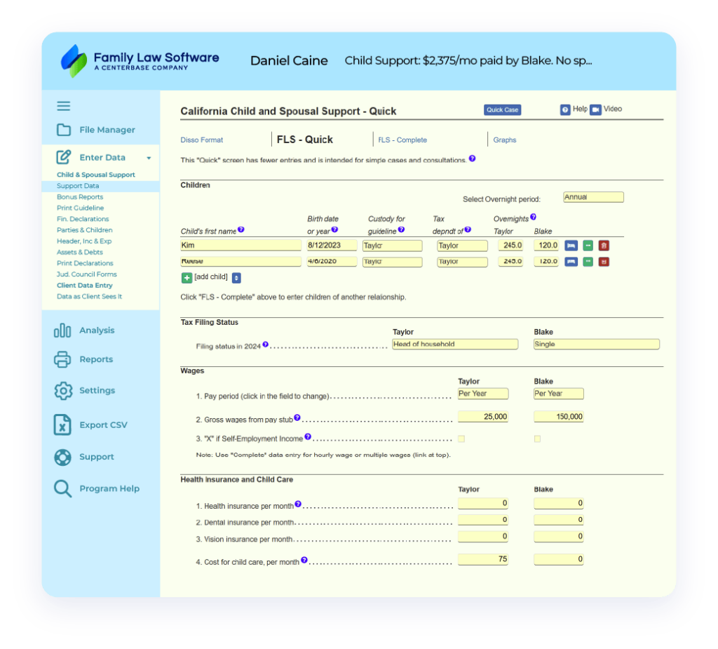 California - Family Law Software